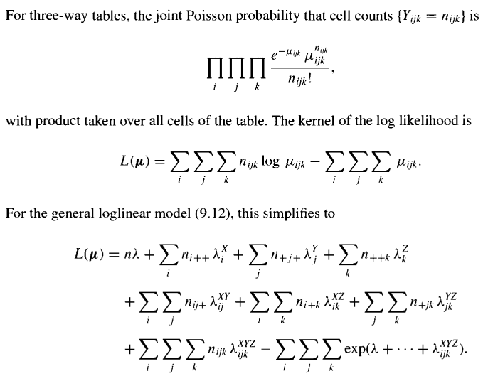 For three-way tables, the joint Poisson probability | Chegg.com
