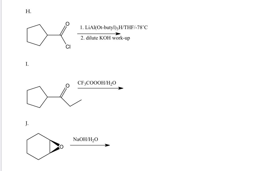 Solved Indicate the products in the following reactions. Be | Chegg.com