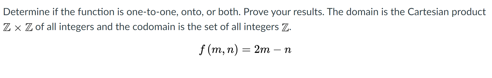 Solved Determine if the function is one-to-one, onto, or | Chegg.com