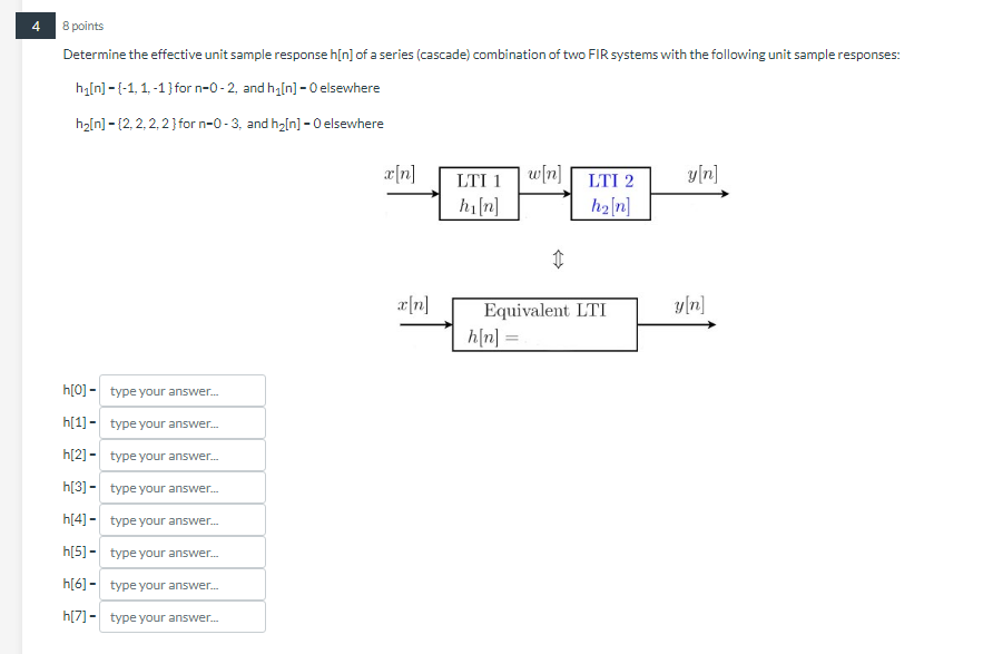Solved Determine the effective unit sample response h[n] of | Chegg.com
