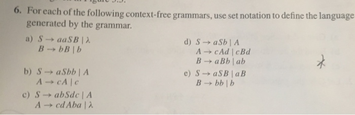 Solved 6. For each of the following context-free grammars, | Chegg.com