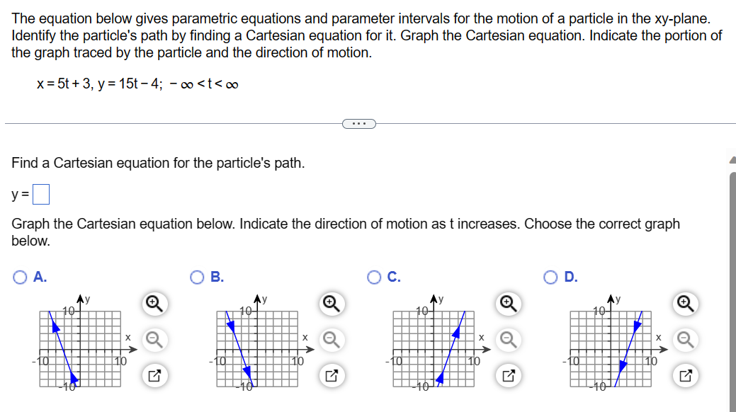 Solved Find a Cartesian equation for the particle's | Chegg.com