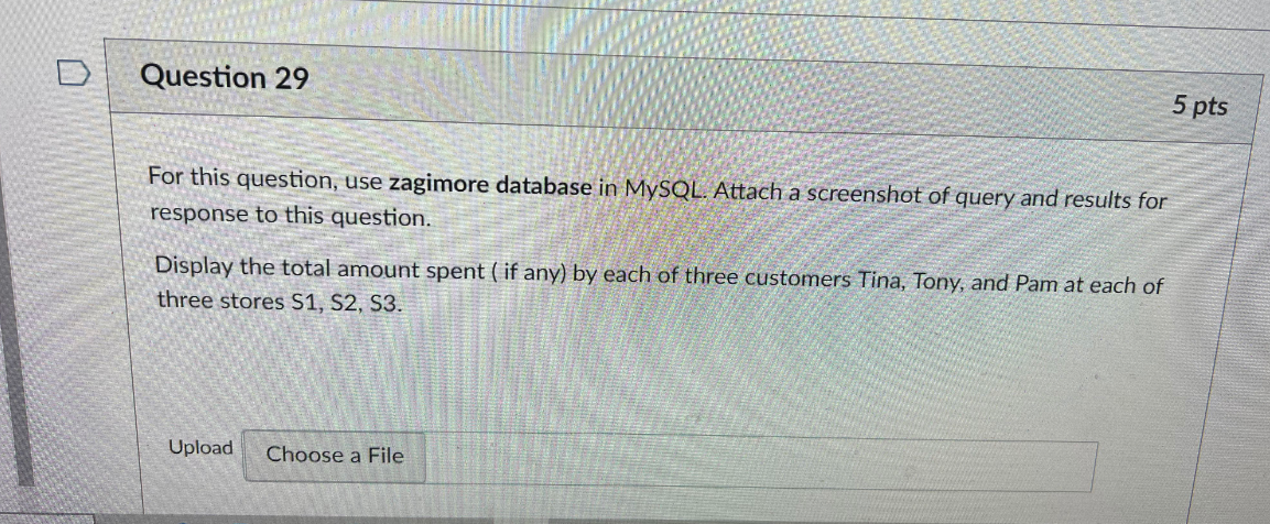 Solved For this question, use zagimore database in MySQL. | Chegg.com