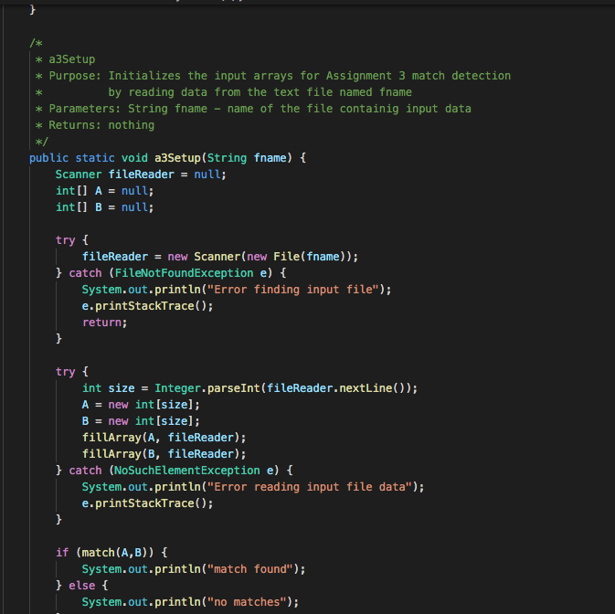 Solved 3 Complete The Implementation Of The Match Method In 
