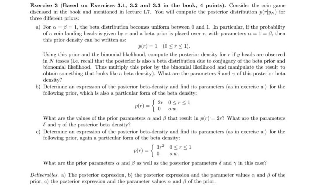 Solved Exercise 3 Based On Exercises 3 1 3 2 And 3 3 In The