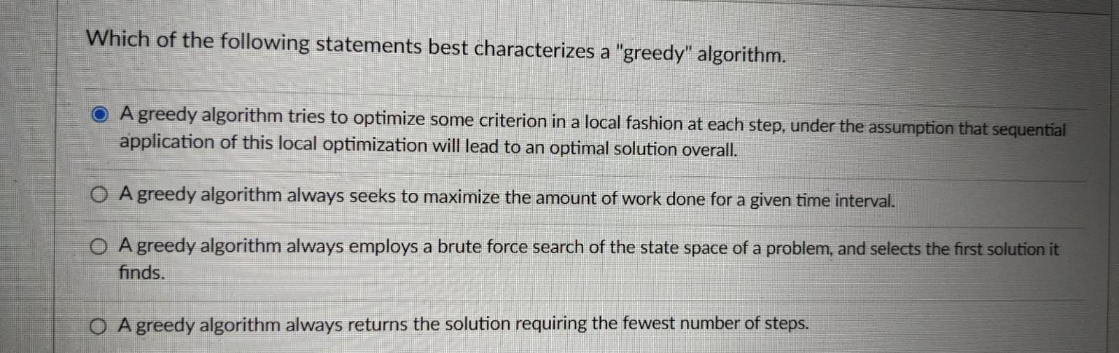 Solved Which of the following statements best characterizes | Chegg.com