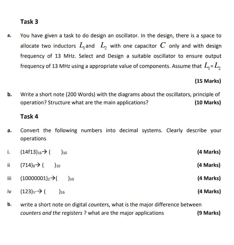 Solved Task 3 a. You have given a task to do design an | Chegg.com