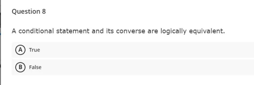 A conditional statement and its converse are | Chegg.com