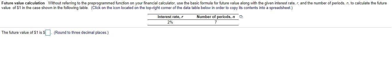 Solved Future value calculation Without referring to the | Chegg.com