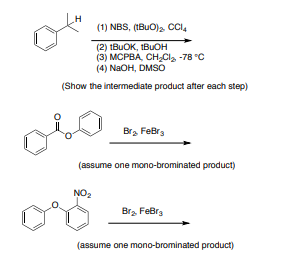 Solved (1) NBS, (Buo)2 CCl4 (2) tBuOK, tBuOH (3) MCPBA | Chegg.com