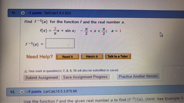 Solved Find f^-1(a) for the function f and the real number | Chegg.com