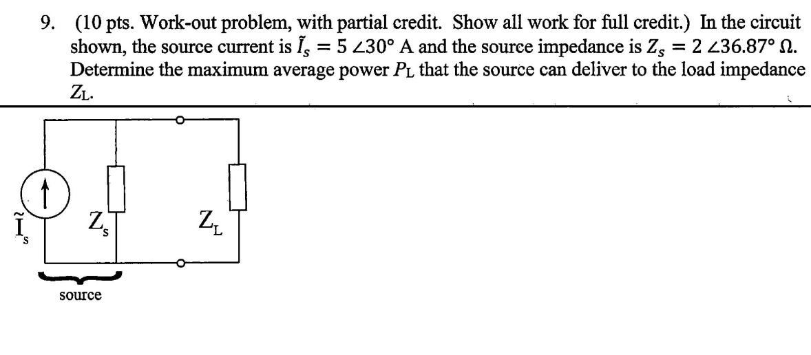 Solved 9. (10 pts. Work-out problem, with partial credit. | Chegg.com