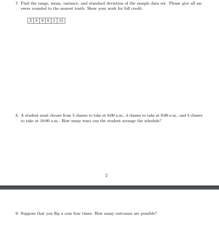Solved 1. What are the two main branches of statistics? Give | Chegg.com