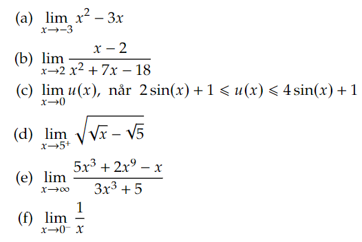 Solved A Limx→−3x2−3x B Limx→2x2 7x−18x−2 C