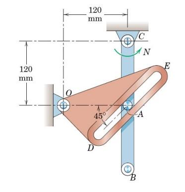 Solved For the instant represented, link CB is rotating | Chegg.com