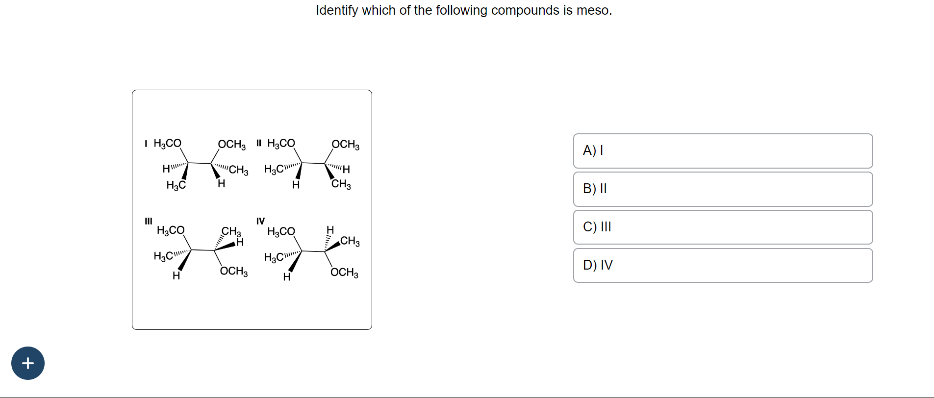 Solved Identify which of the following compounds is meso. | Chegg.com