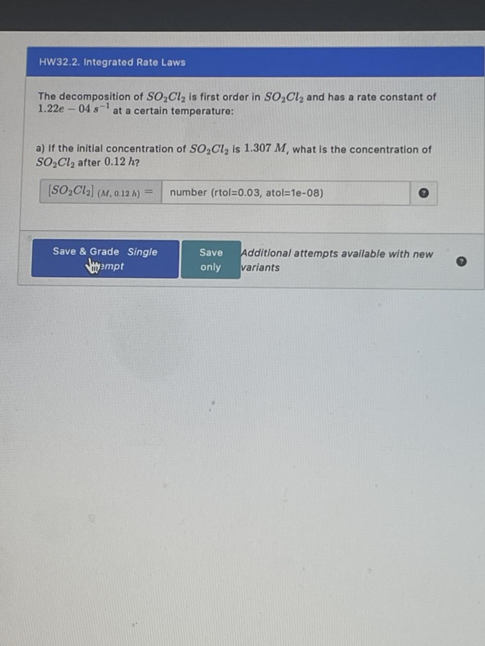 Solved The decomposition of SO2Cl2 is first order in SO2Cl2 | Chegg.com
