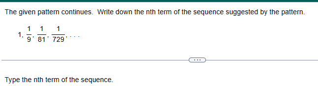 Solved The given pattern continues. Write down the nth term | Chegg.com