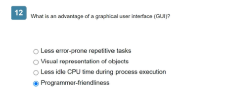 Solved What is an advantage of a graphical user interface | Chegg.com