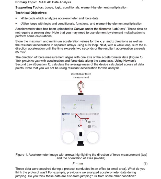 Primary Topic: MATLAB Data Analysis Supporting | Chegg.com