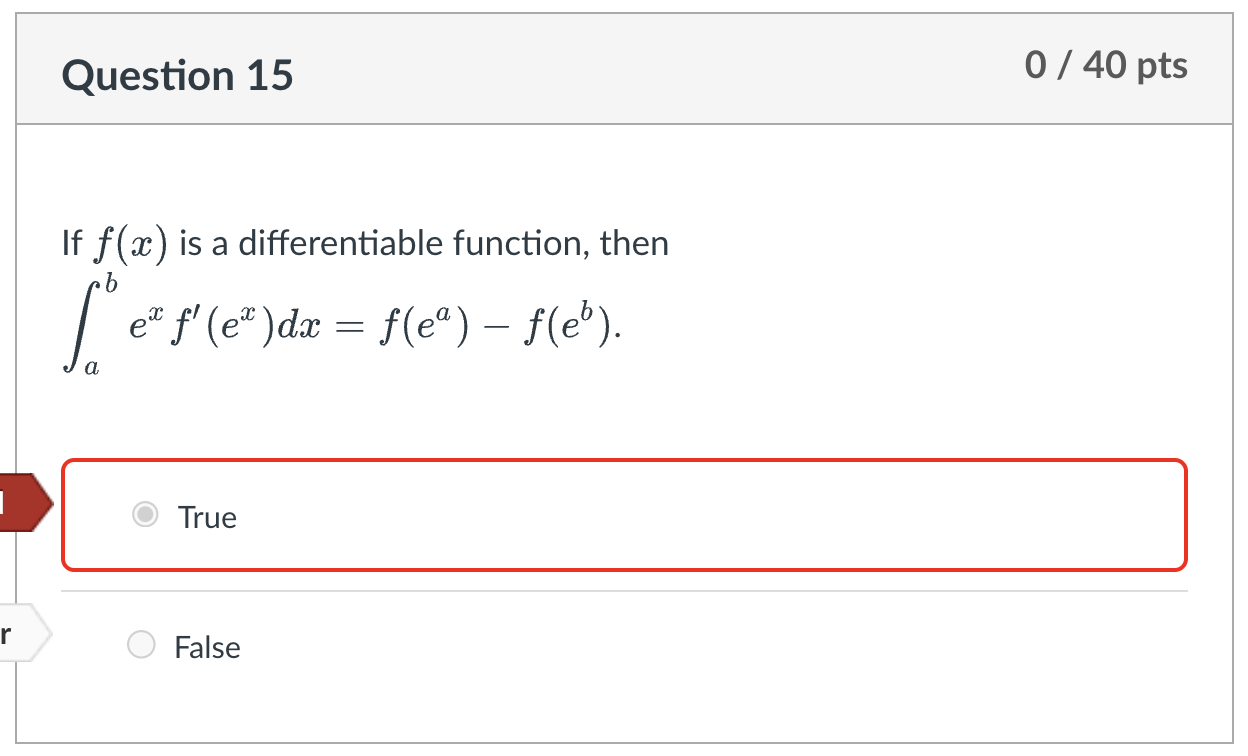 Solved If f(x) is a differentiable function, then | Chegg.com