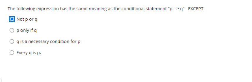 Solved The following expression has the same meaning as the | Chegg.com