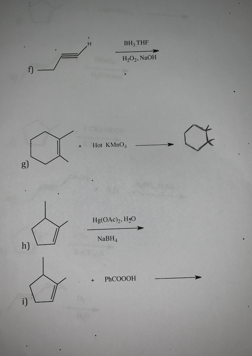 Solved 4) For the following reactions, draw the structures | Chegg.com