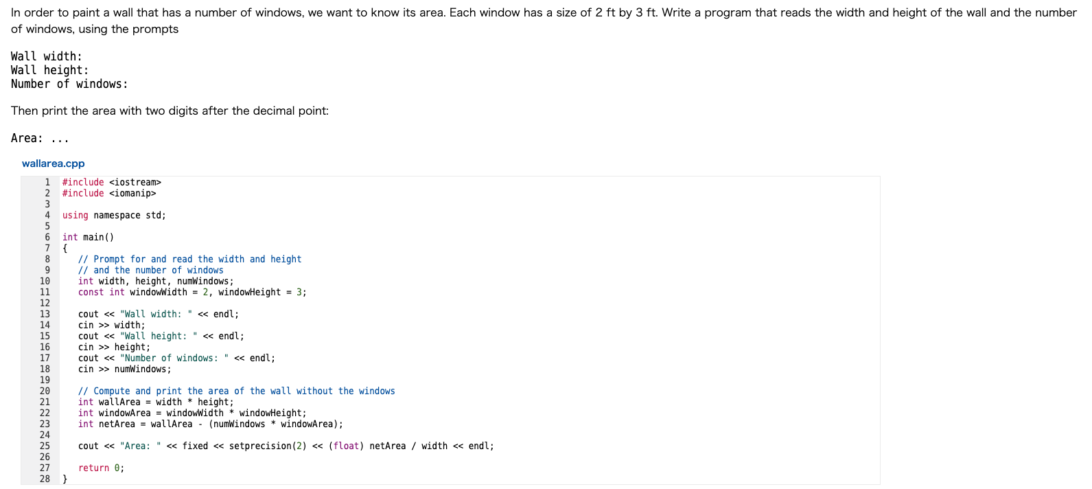 Solved order to paint a wall that has a number of windows, | Chegg.com