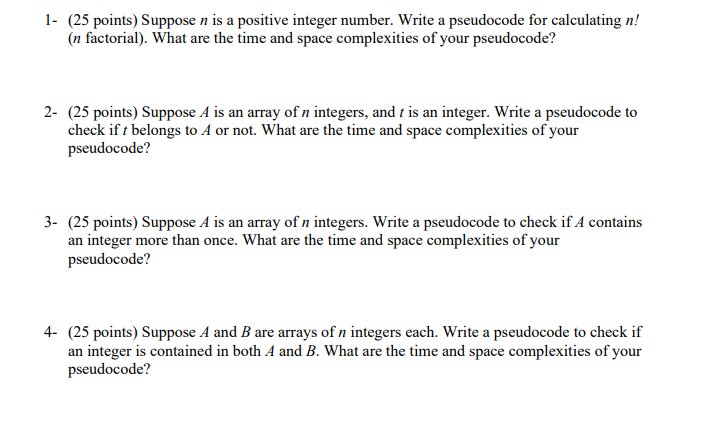 Solved 1- ( 25 points) Suppose n is a positive integer | Chegg.com