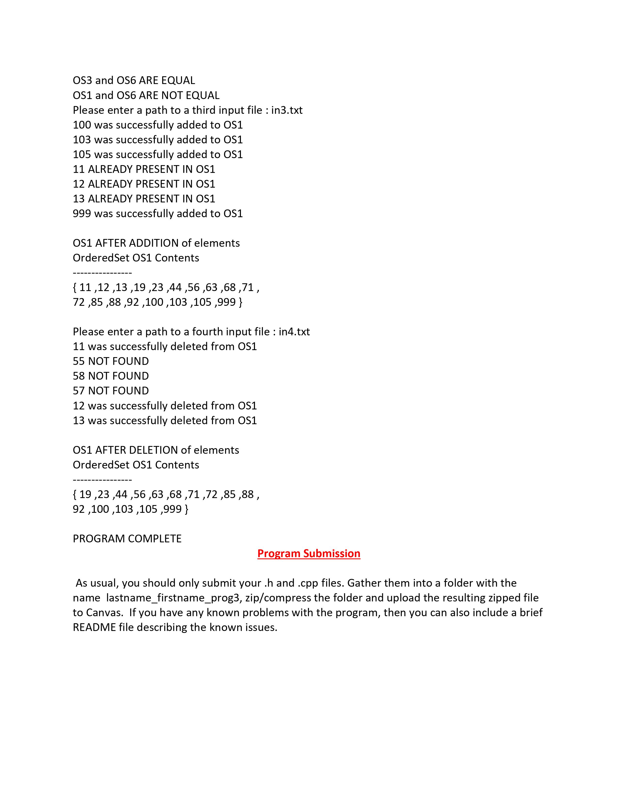 Solved SAMPLE EXECUTION Please enter a path to an input file | Chegg.com