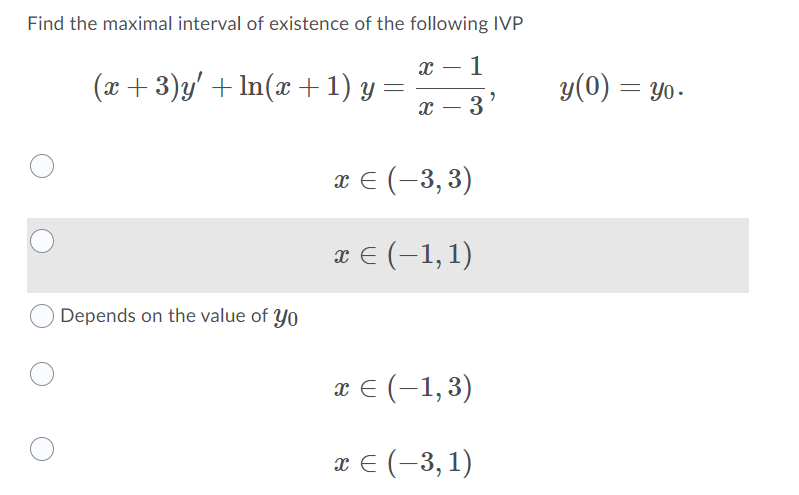 Solved Find the maximal interval of existence of the | Chegg.com