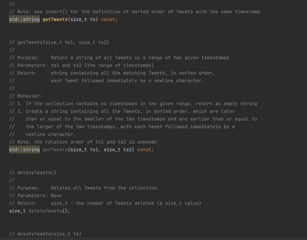 Help me correct the methods pasted below. The .h file | Chegg.com