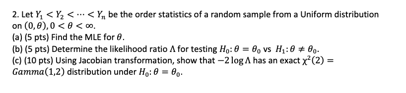Solved 2. Let Y, | Chegg.com