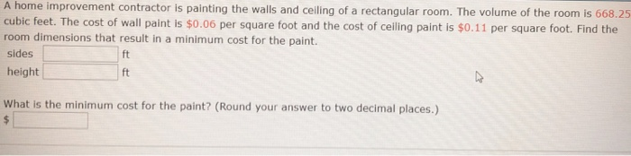 Solved A home improvement contractor is painting the walls | Chegg.com