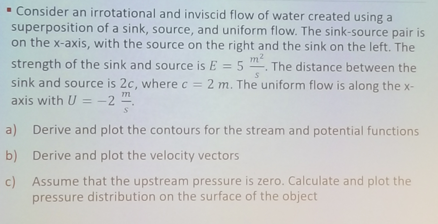 Solved Consider an irrotational and inviscid flow of water | Chegg.com