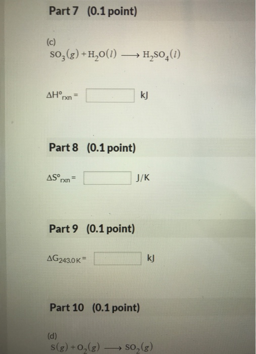 Solved 03 Question (1 point) What are ΔHoxn_aSom and AG2430 | Chegg.com