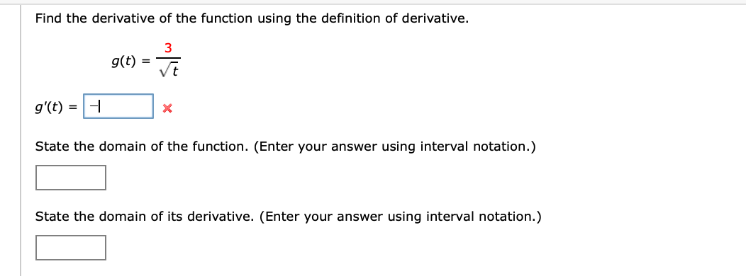 Solved Find the derivative of the function using the | Chegg.com
