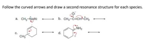 Solved Follow the curved arrows and draw a second resonance | Chegg.com