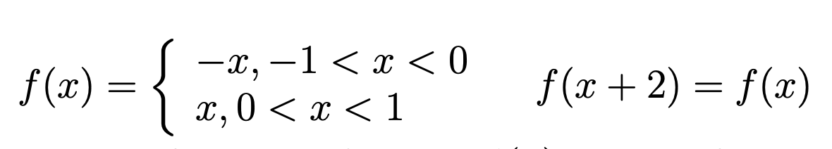 Solved Draw f(x) and graph the sum of fourier series at 5, | Chegg.com