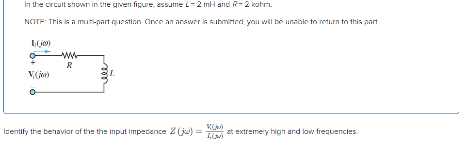Solved In the circuit shown in the given figure, assume | Chegg.com
