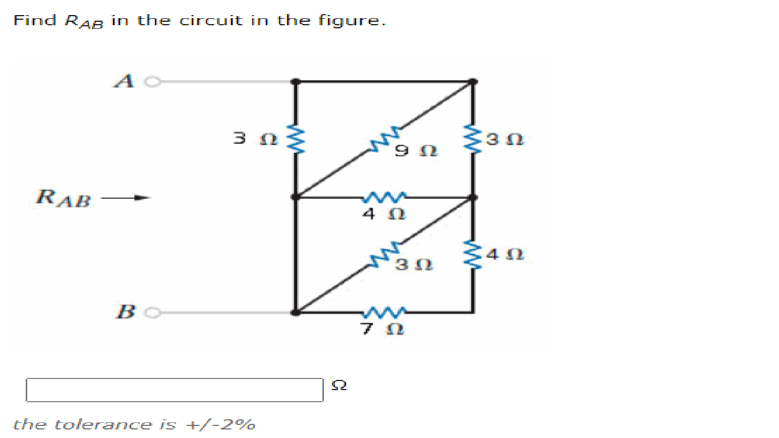 Solved Find Rab in the circuit in the figure. 3 ი ! 3322 RAB | Chegg.com