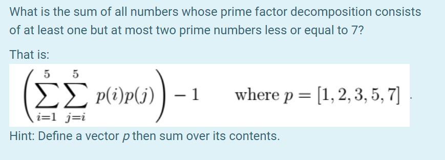 Solved What is the sum of all numbers whose prime factor | Chegg.com