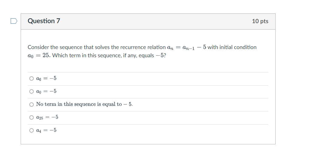 Solved Consider the sequence that solves the recurrence | Chegg.com
