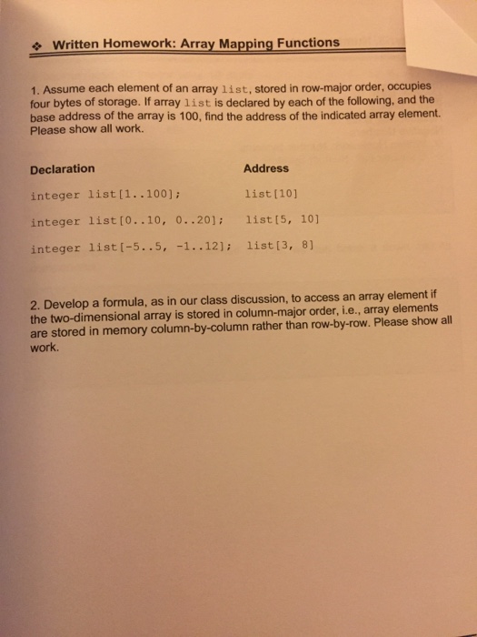 Solved Assume each element of an array list, stored in | Chegg.com