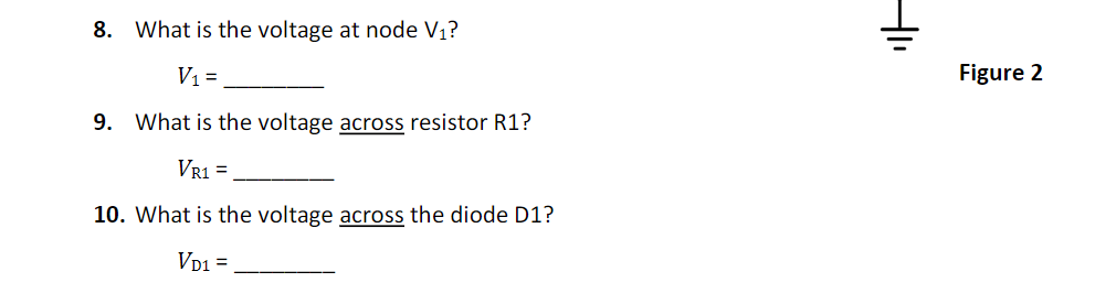 Solved D1 D2 V 1. For the circuit in Figure 1, are the | Chegg.com