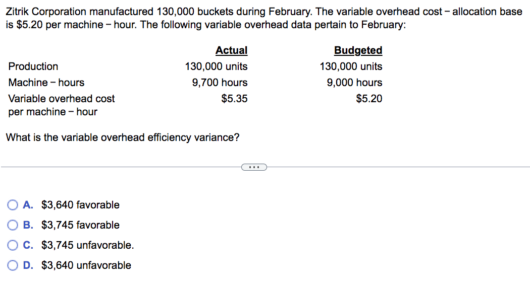 Solved Zitrik Corporation manufactured 130,000 buckets | Chegg.com