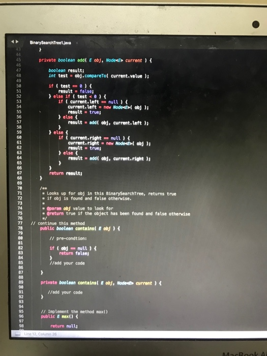 Solved Please create the 5 methods Emax(), Emin(), | Chegg.com