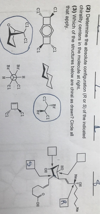 Solved (2) Determine the absolute configuration (R or S) of | Chegg.com