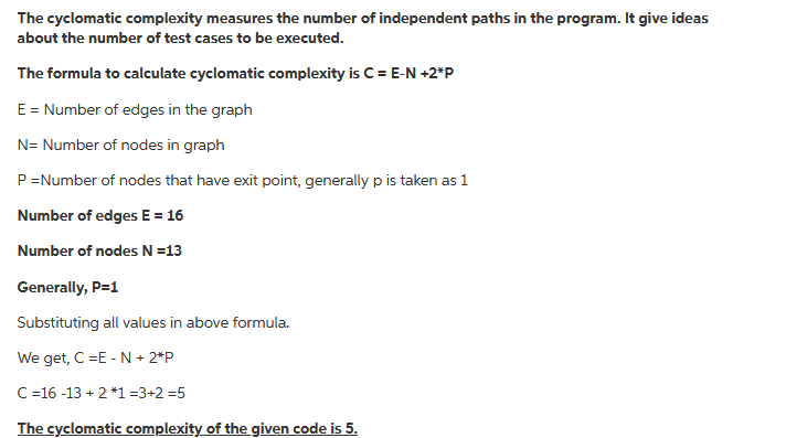 Solved Based on the cyclomatic complexity measured below, | Chegg.com