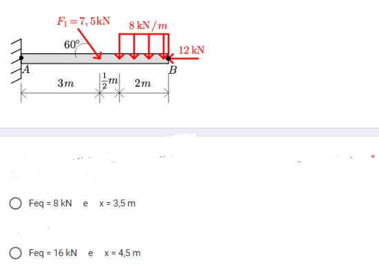 Solved Calculate the equivalent force (Feq) of the | Chegg.com